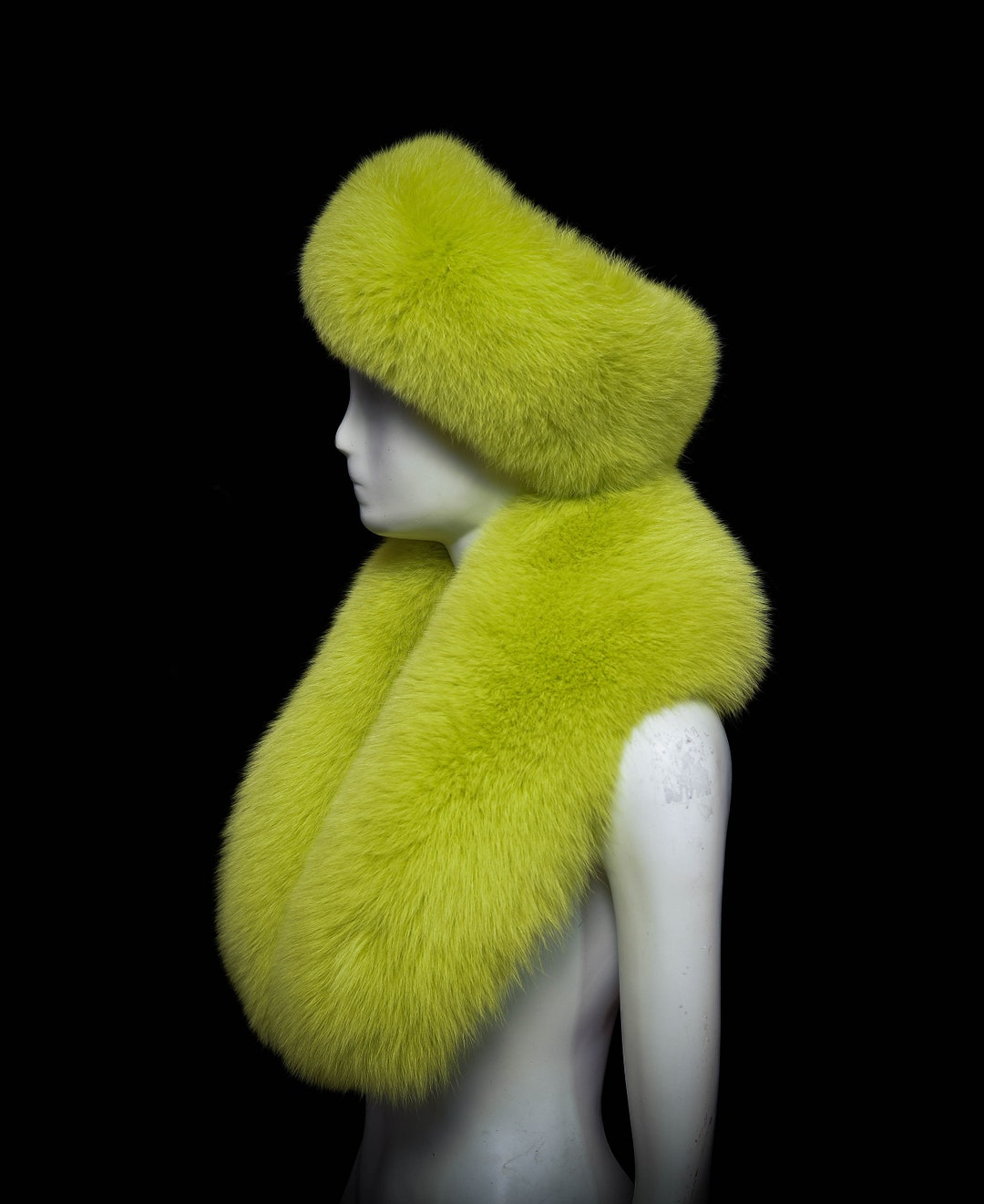 Genuine Fox Fur Fall Winter Set of Headband & Scarf - Etsy