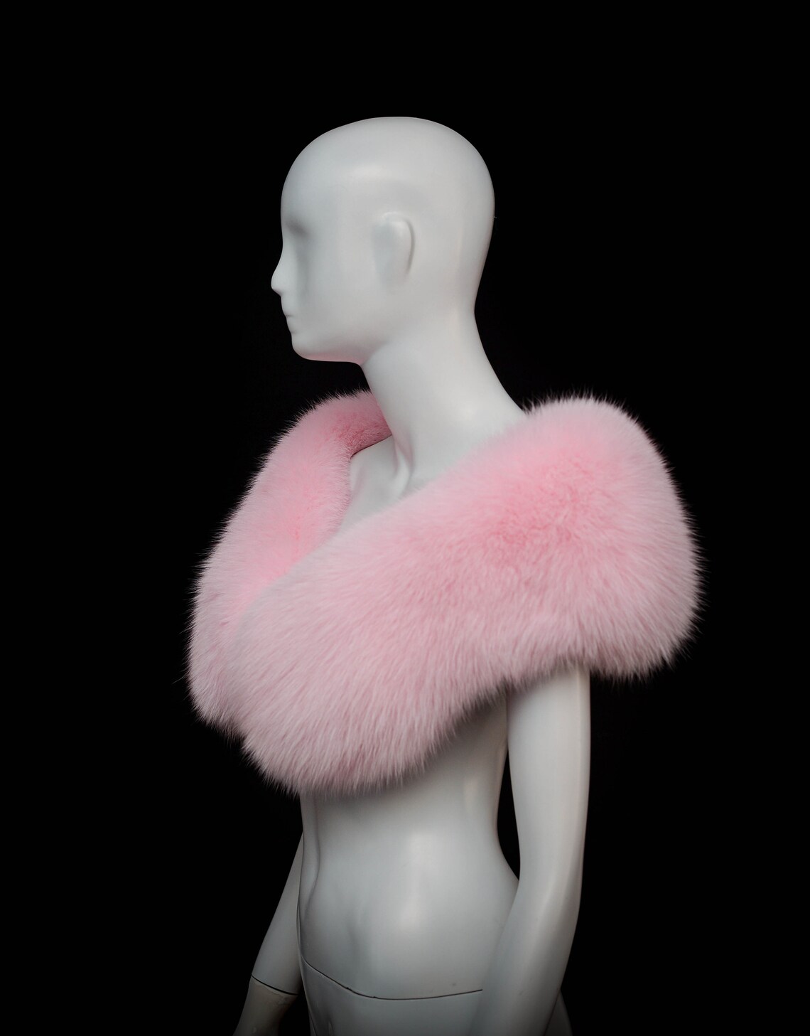 Soft Pink Arctic Shadow Fox Fur Winter Bride Stole Shawl | Etsy