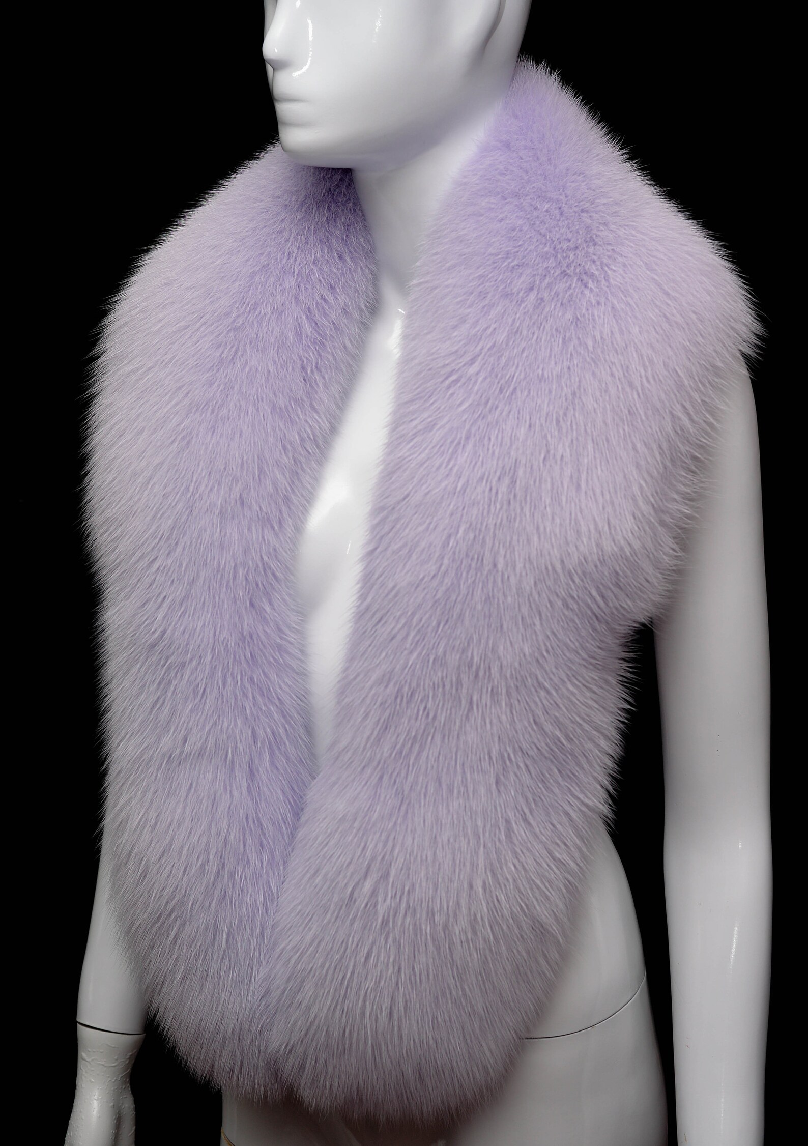 Levander Purple Arctic Shadow Fox Fur Set of Hat & Stole Shawl | Etsy