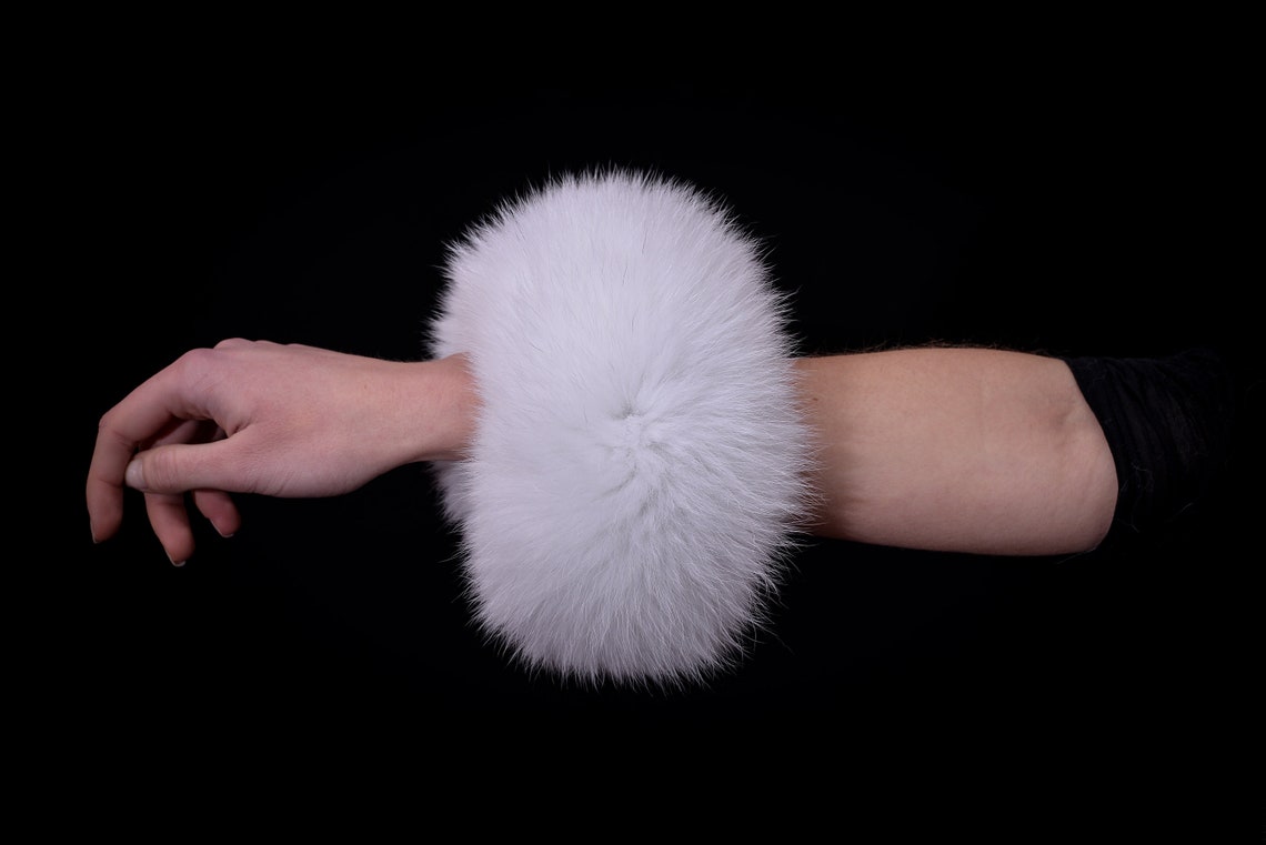 Saga Furs Natural Snow White Arctic Fox Fur Collar Scarf Boa - Etsy