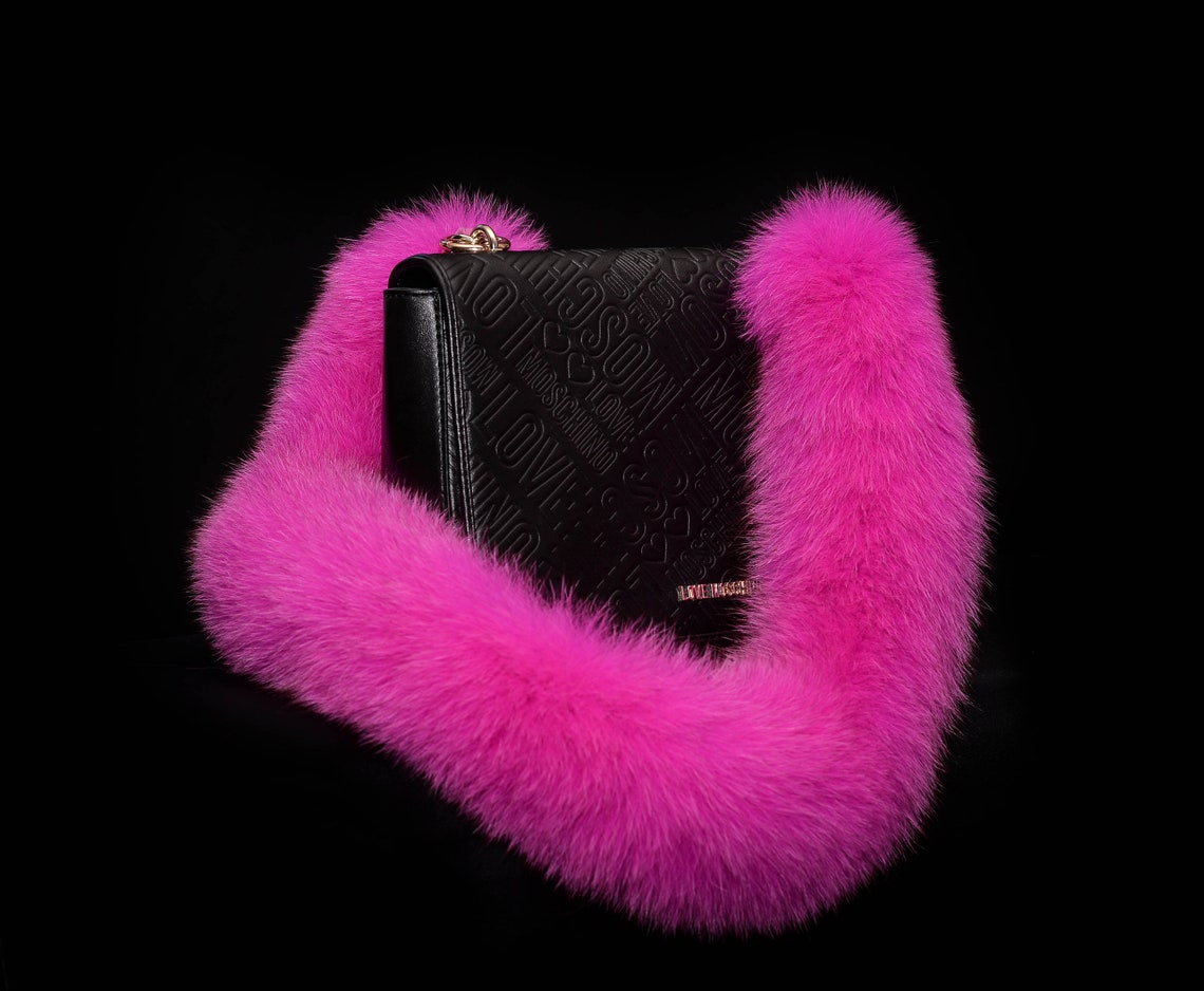 Fluffy Fox Fur Handbag Strap For Handbags Purses and | Etsy