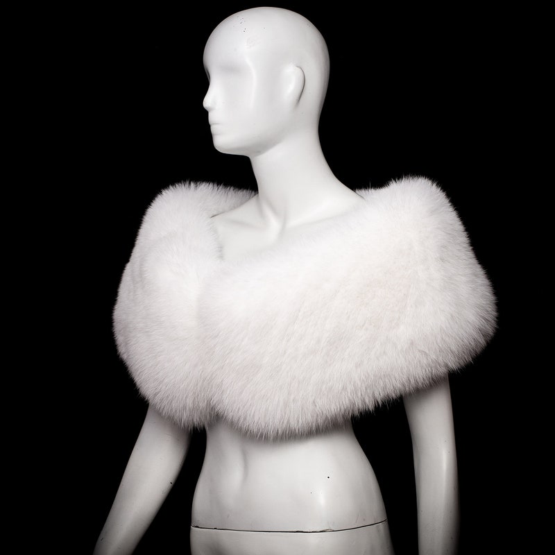 White Fur Shawl - Etsy