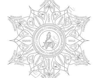 Inspirational Coloring Page I Am Worthy - Etsy