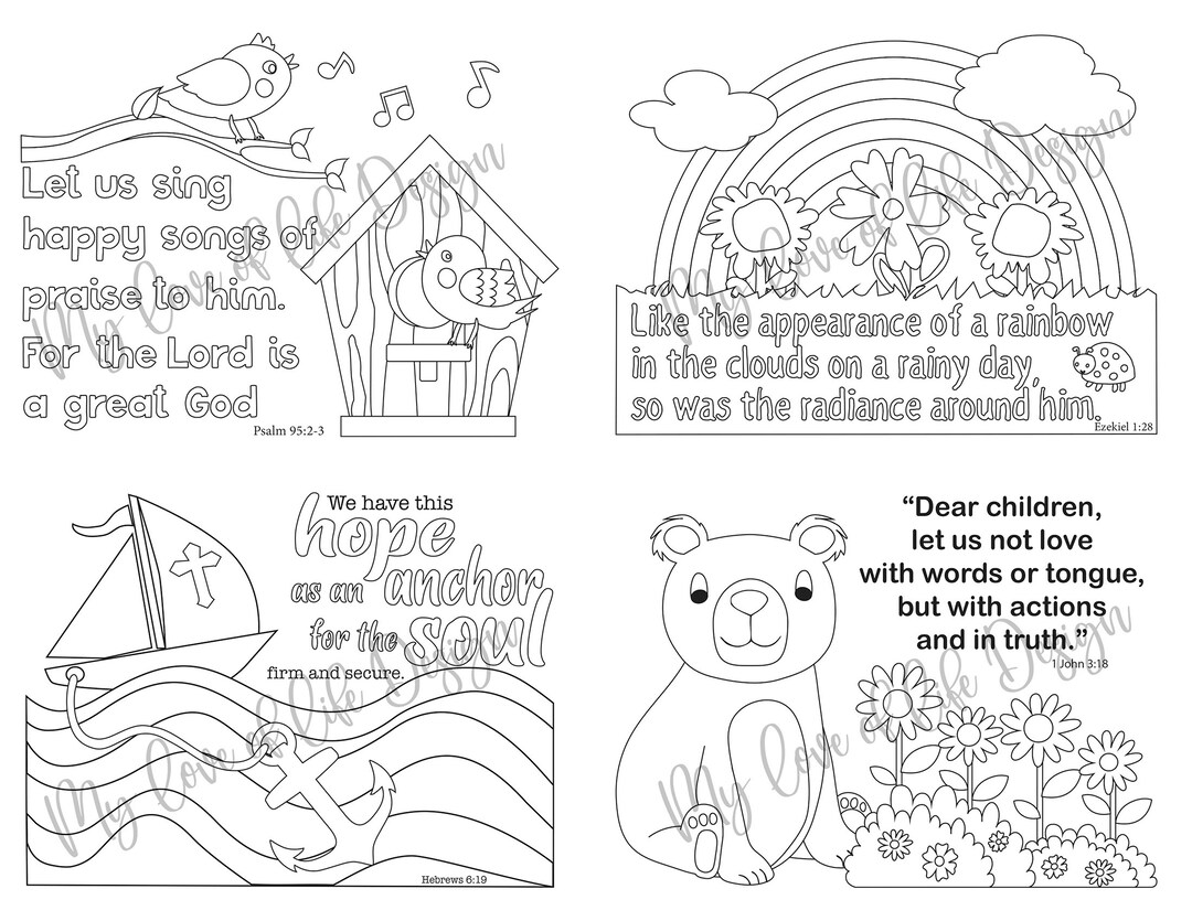 Kids, Bible Verse Cards Children Scripture Postcards, God, Religious ...