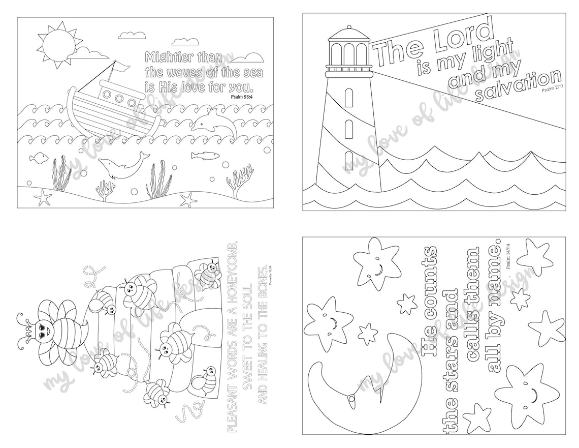 Kids Children Scripture Postcards God Religious Cards | Etsy