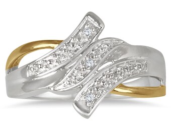 Diamond wave ring | Etsy