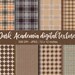 Dark Academia Digital Texture, Tartan Houndstooth Plaid Digital Paper ...