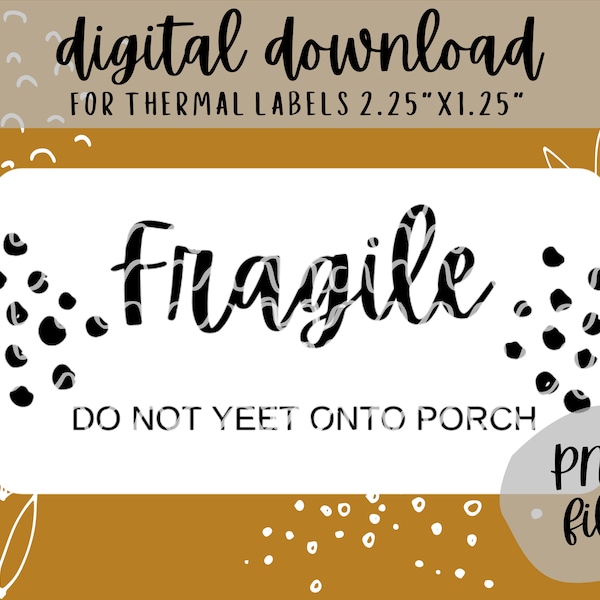 Fragile Thermal Label - Etsy