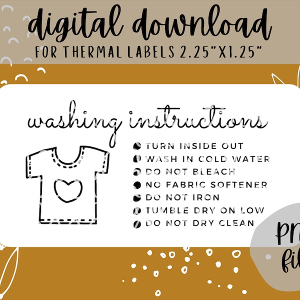Washing Instructions - Etsy