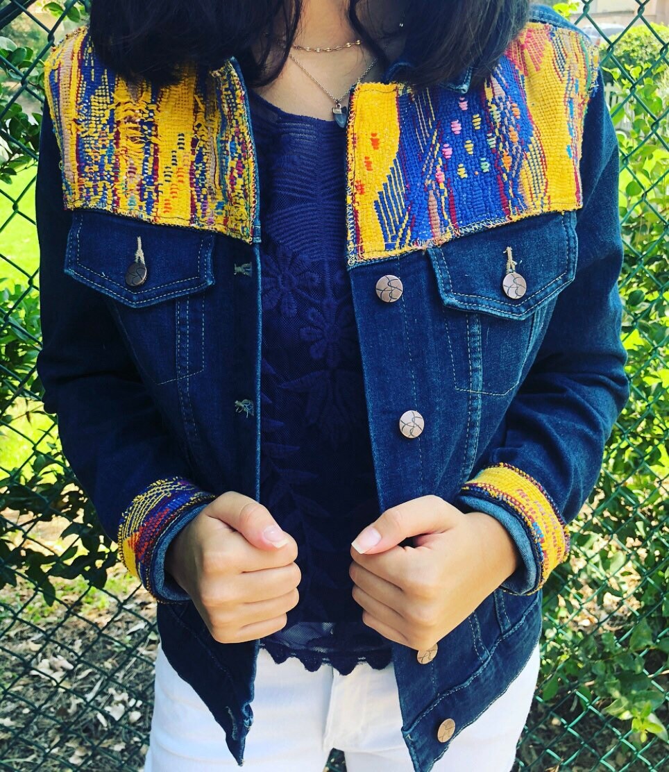Women Boho Embroidery Jacket, Denim Fringed Jacket, Jean Coat Outwear ...