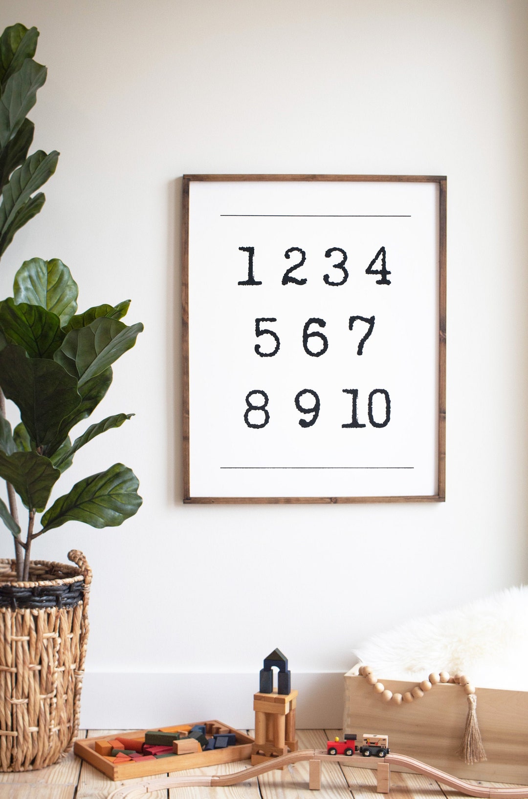 Numbers Print 1-10, Nursery Kid Room Decor, Learning Tool, Math Decor ...