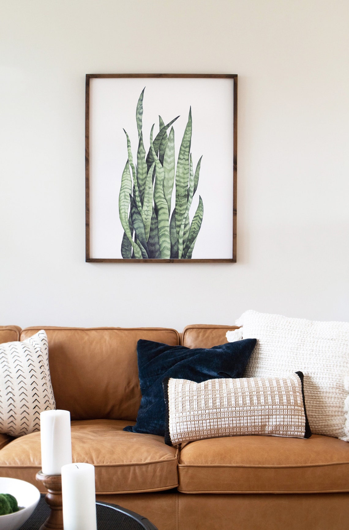 Snake Plant Watercolor Painting, Wall Art, Home Decor, Sansevieria ...