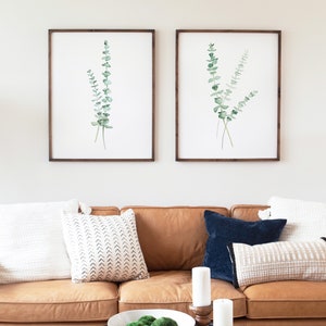 Eucalyptus Set of Two, Eucalyptus Watercolor Print, Wall Art, Home ...