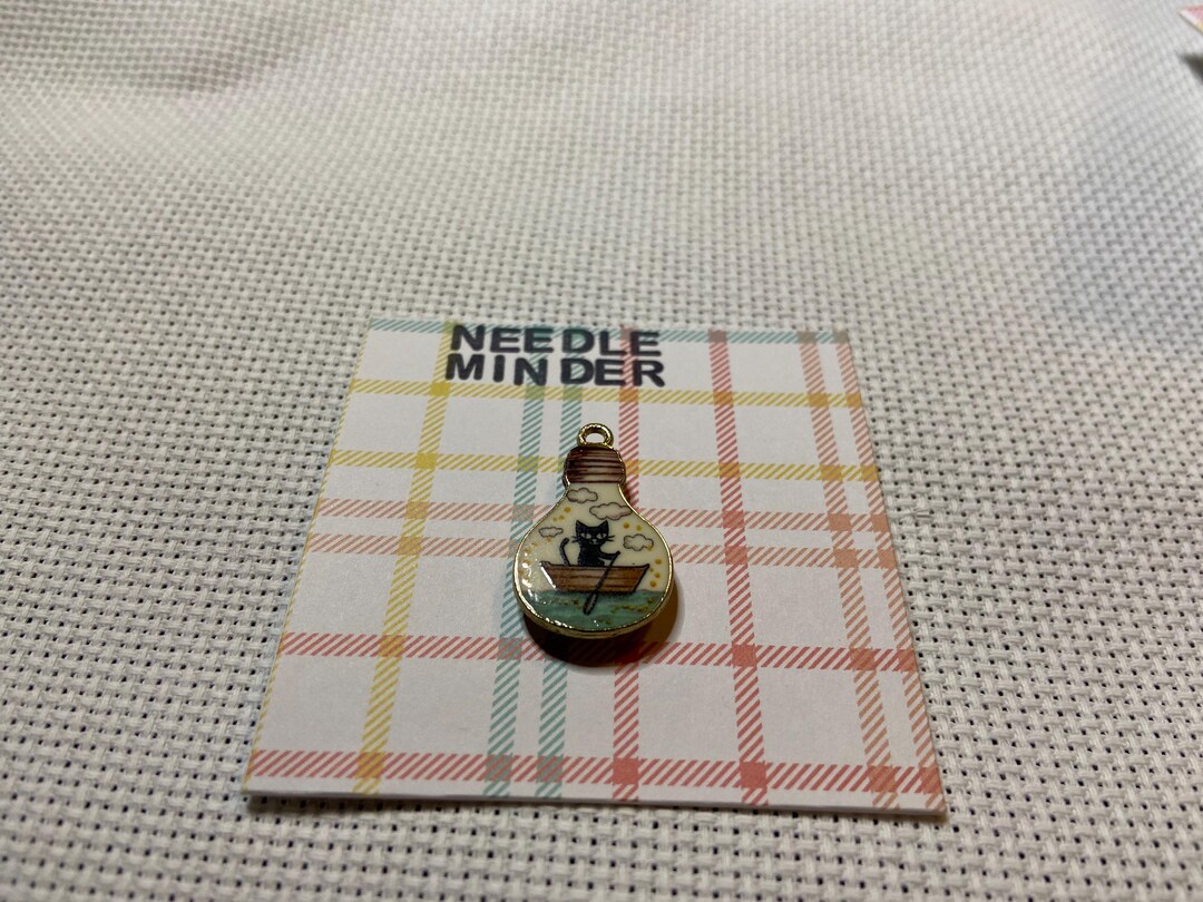 Whimsical Cat in Boat Needle Minder - Etsy