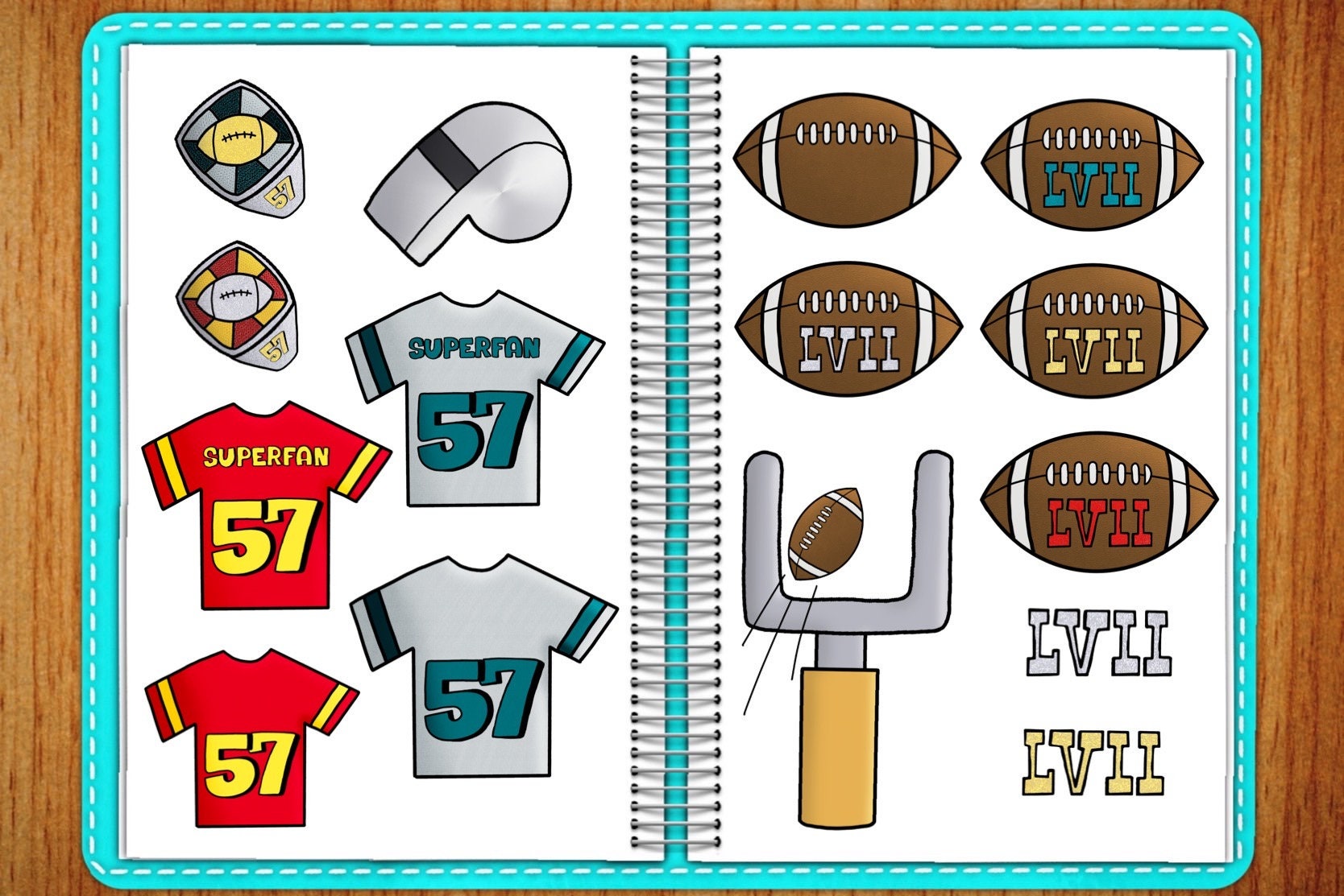 Super Bowl LVII 2023 Digital Planning Stickers - Etsy