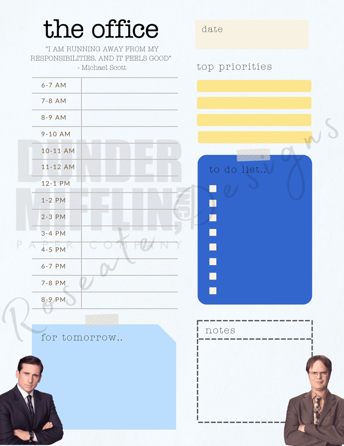 The Office Daily Planner, Printable Planner, Digital Planner Printable ...