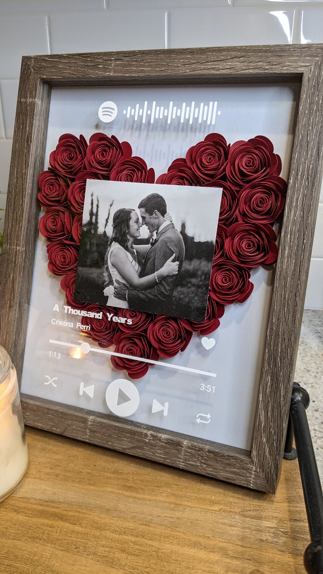 Personalized Spotify Shadow Box, Wife, Anniversary, Valentines Day ...