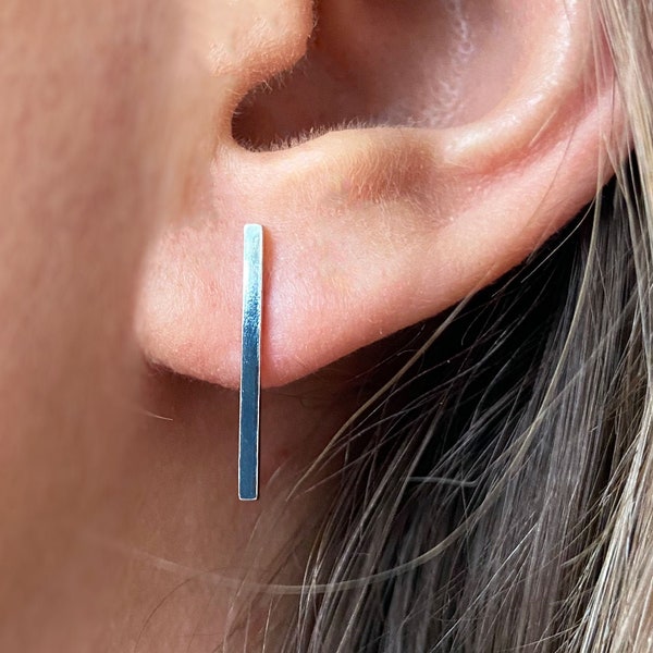Long Stud Earrings - Etsy