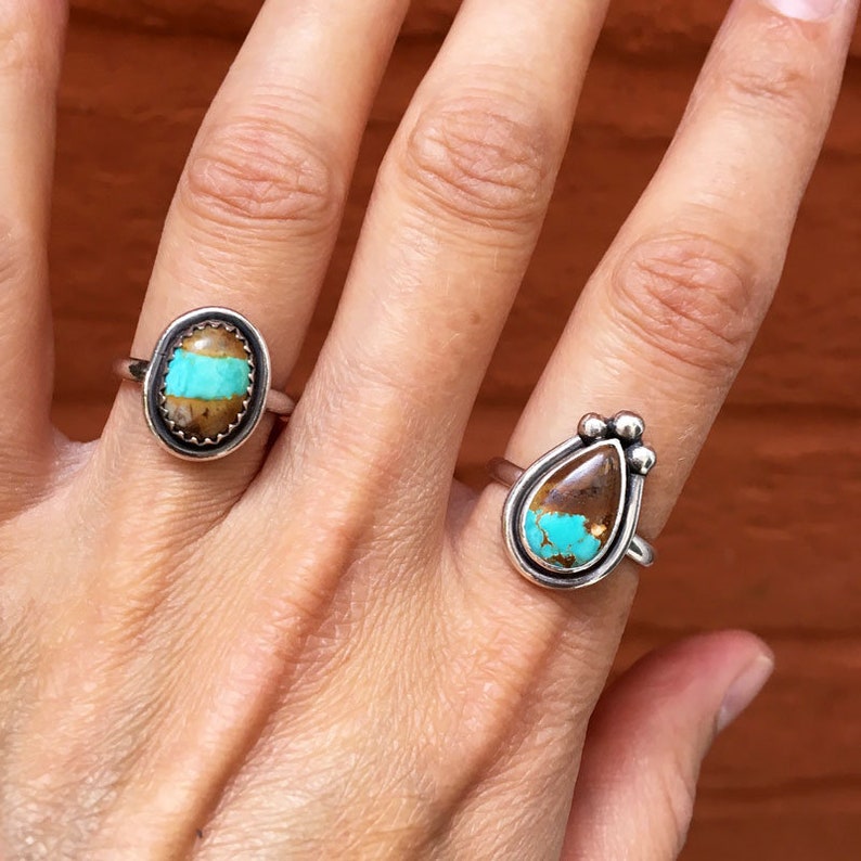 Royston Ribbon turquoise ring Made to order turquoise ring | Etsy