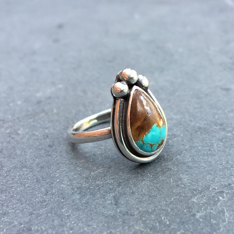 Royston Ribbon turquoise ring Made to order turquoise ring | Etsy