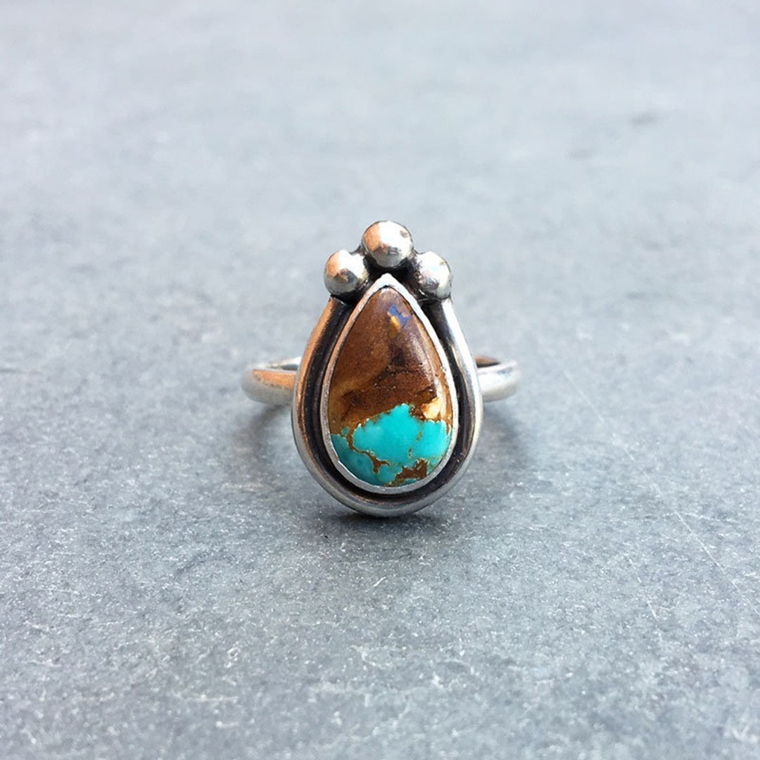 Royston Ribbon Turquoise Ring Made to Order Turquoise Ring - Etsy UK