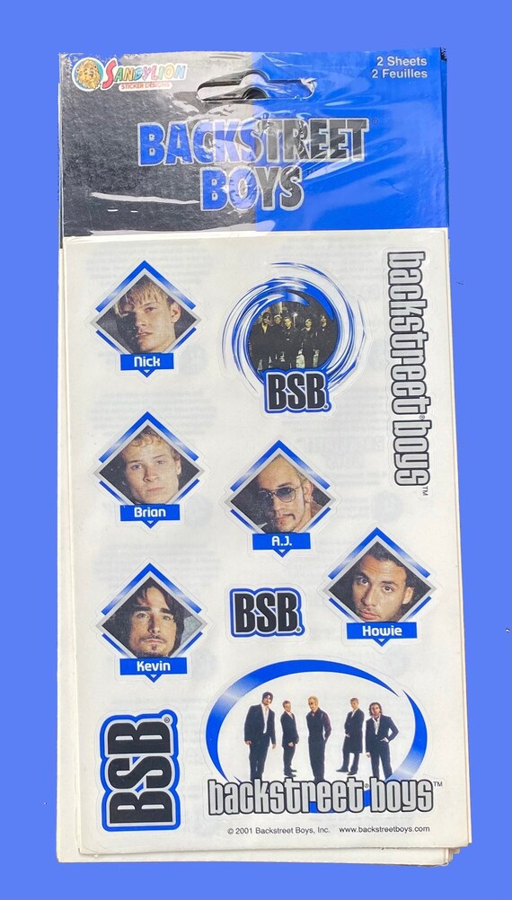 Sandy Lion 2001 BSB Licensed Stickers Deadstock Vintage Backstreet Boy ...