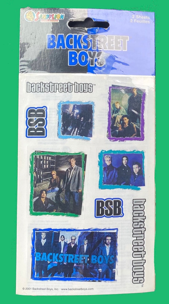 Sandy Lion 2001 BSB Licensed Stickers Deadstock Vintage Backstreet Boy ...