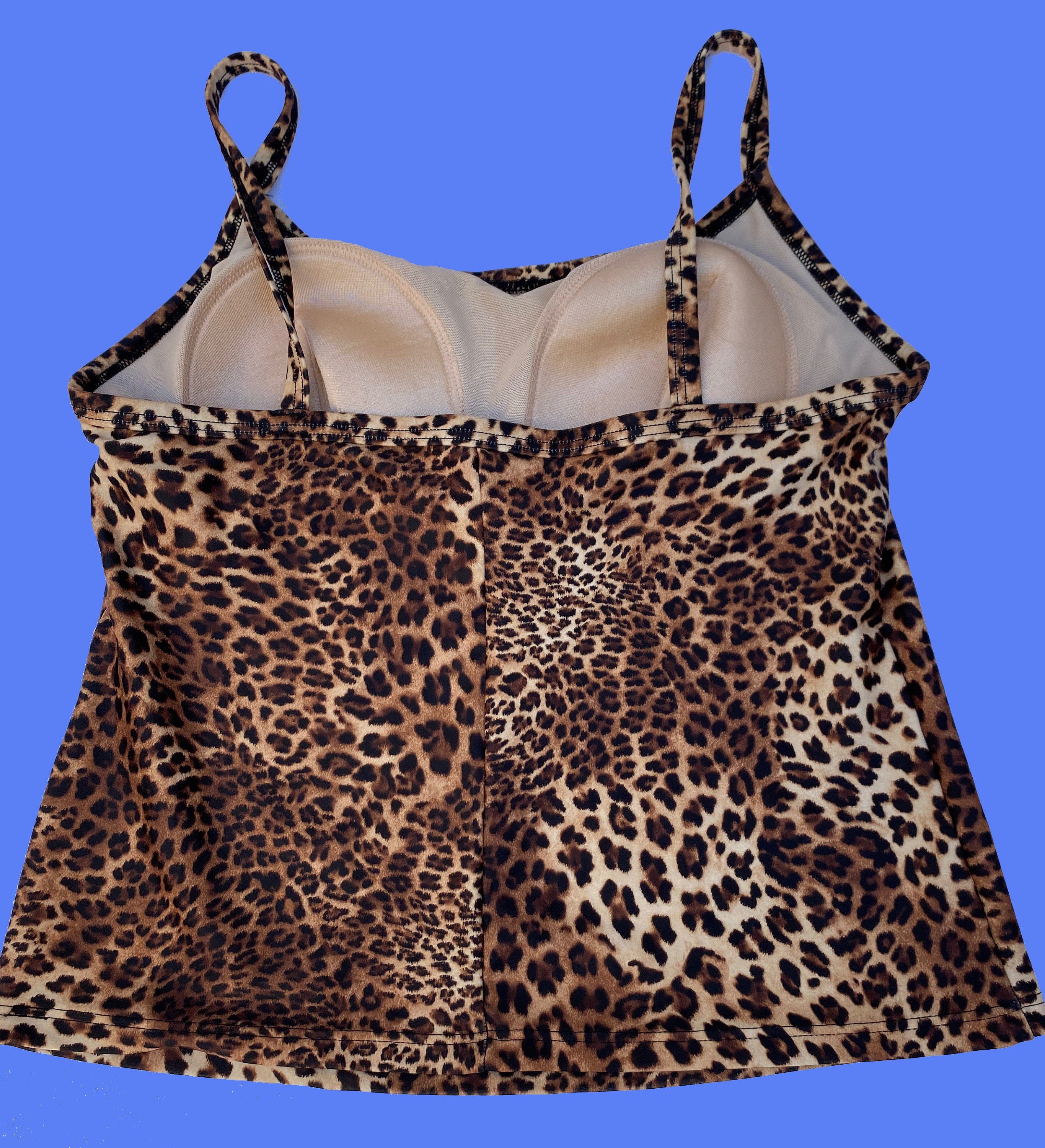 Leopard Print Bikini Tank / Tankini Bathing Suit Crop Top / Animal ...