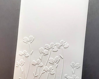 8 Embossed Whimsical Border Frame Card Front, Card Topper, Cardstock ...