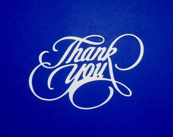 Thank You Die Cut | Etsy