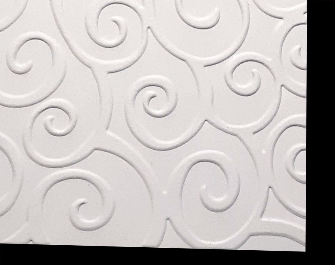 Embossed Swirls Card Front Card Topper Cardstock Paper - Etsy