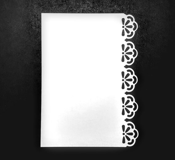 Lace Edge Paper Die Cut Card Front Card Topper Scrapbooking | Etsy
