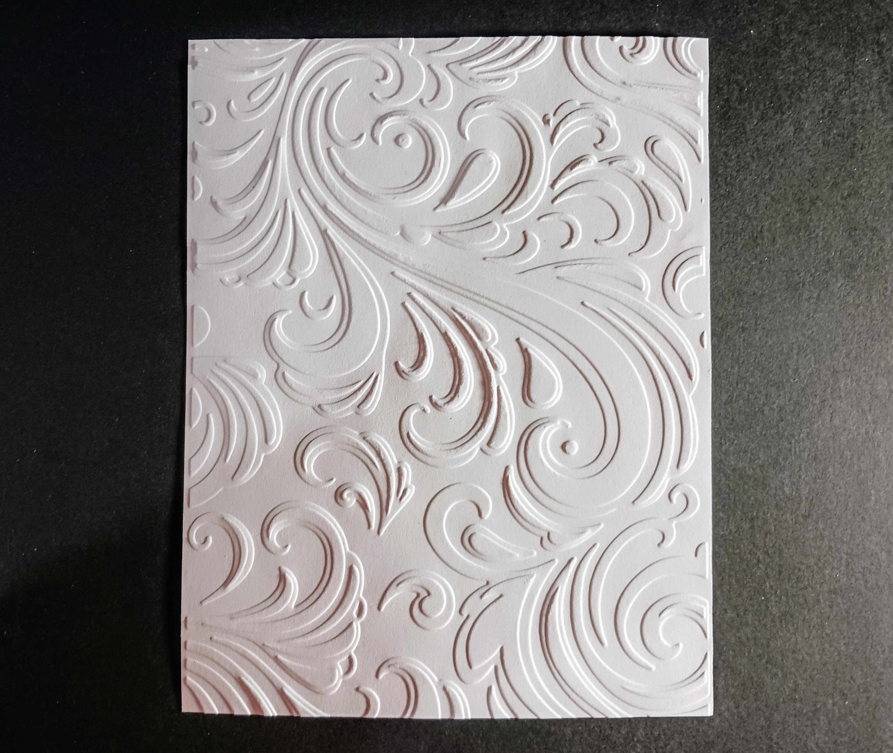 Embossed Flourish Swirls Card Front Card Topper Cardstock - Etsy