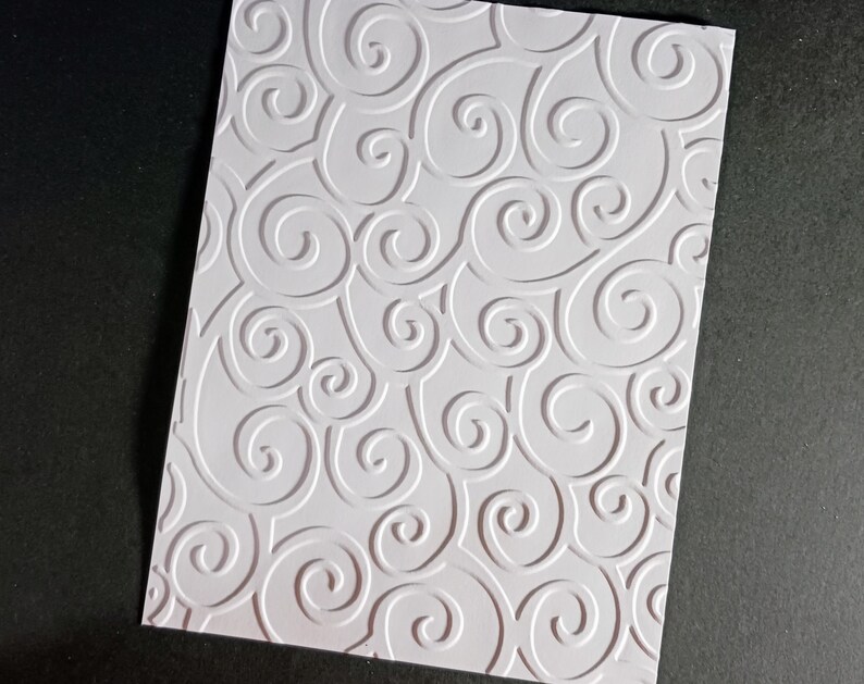 Embossed Swirls Card Front Card Topper Cardstock Paper - Etsy