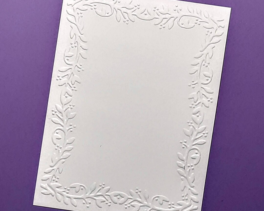 8 Embossed Vine Border / Frame Card Front, Card Topper, Cardstock Paper ...
