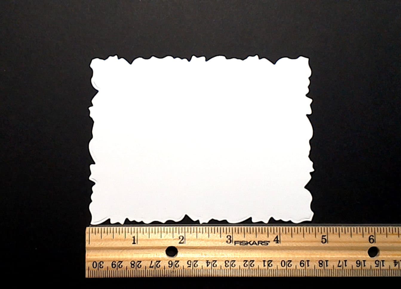 6 Deckle Edge Rectangle Paper Die Cut Card Front, Card Topper ...