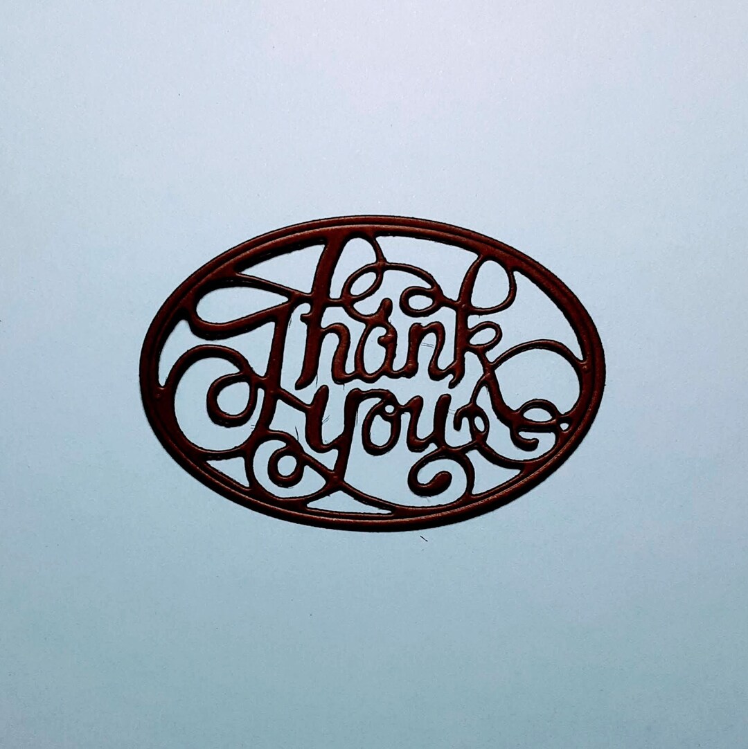 8 Oval Scroll Thank You Paper Die Cuts Thank You Card Making - Etsy