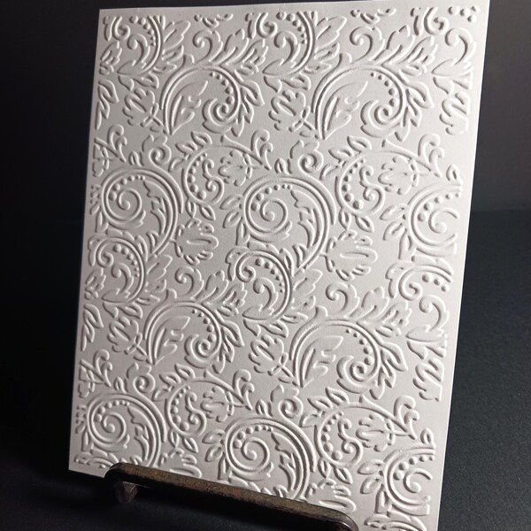 Embossed Card - Etsy