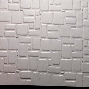 Embossed White Brick Texture Card Front, Card Topper, Cardstock Paper ...