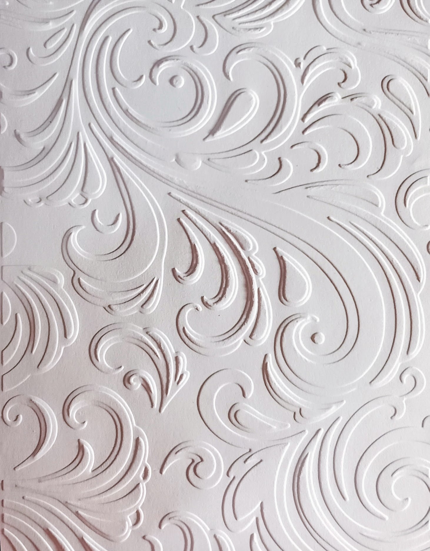 Embossed Flourish Swirls Card Front Card Topper Cardstock - Etsy