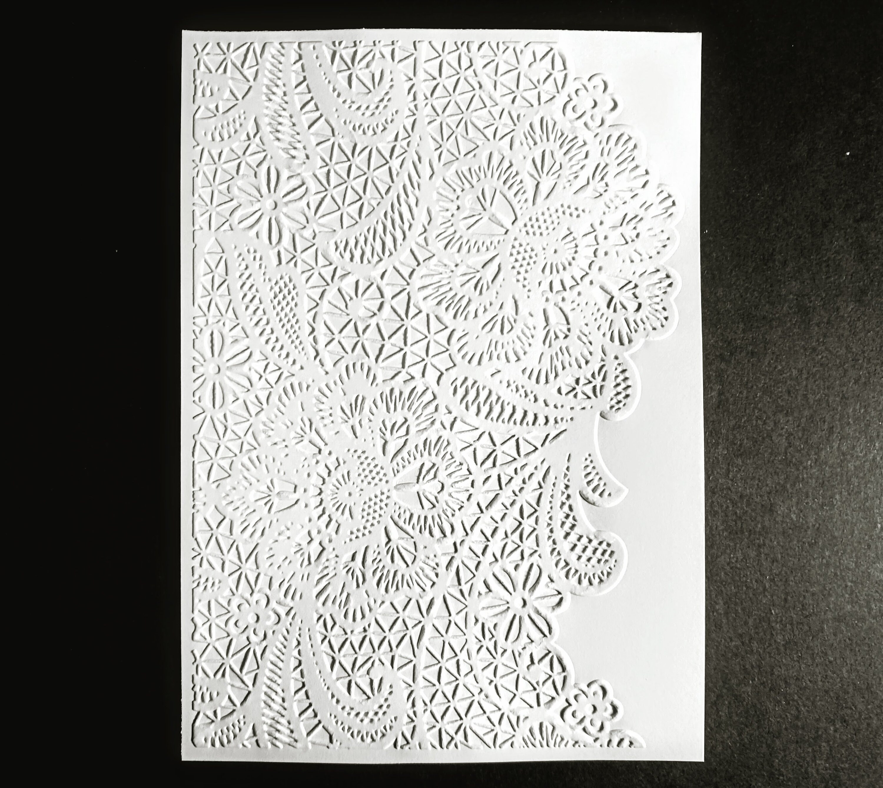 Embossed Paper Lace Card Front Card Topper Cardstock Paper - Etsy
