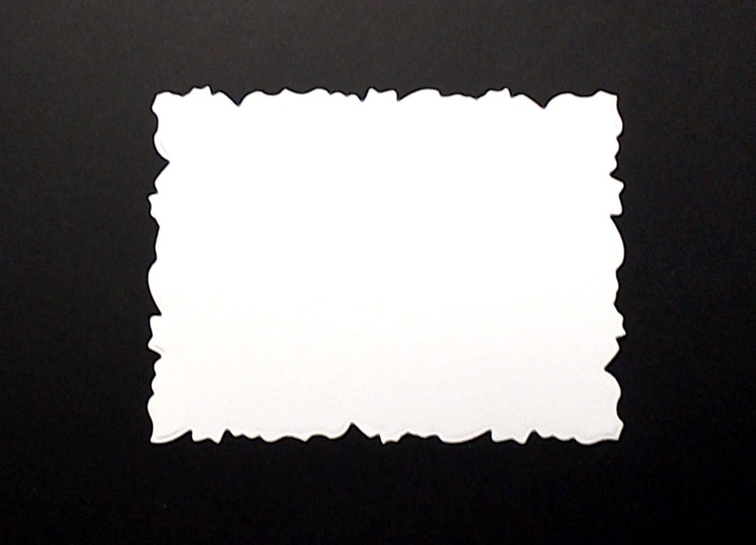 6 Deckle Edge Rectangle Paper Die Cut Card Front, Card Topper, Scrapbooking, Card Making - Etsy