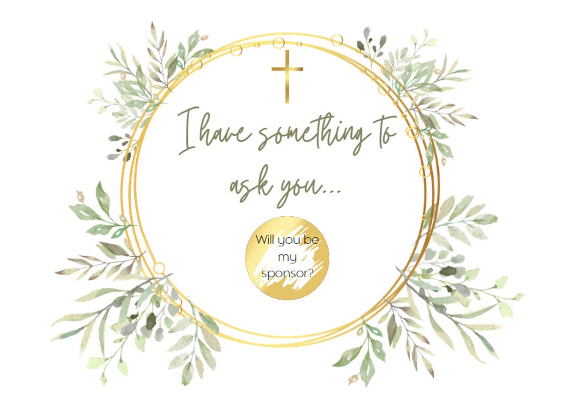 Confirmation Sponsor Proposal “will You Be My Sponsor?” Surprise ...