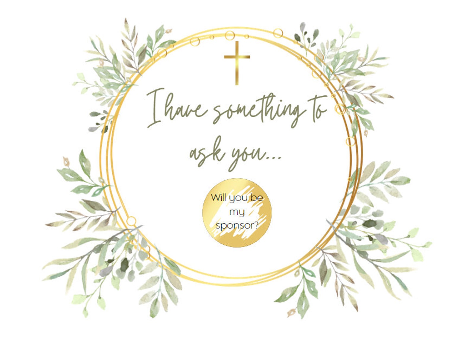 Confirmation Sponsor Proposal “will You Be My Sponsor?” Surprise ...