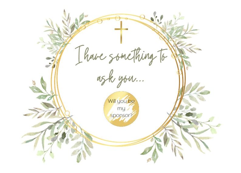 Confirmation Sponsor Proposal “will You Be My Sponsor?” Surprise ...