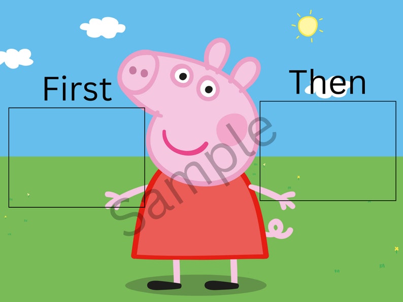 Peppa Pig Theme Token Boards Digital Download File - Etsy Ireland