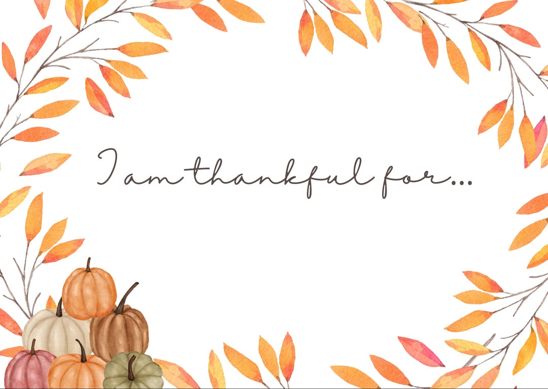 Thanksgiving Gratitude Cards Printable - Etsy