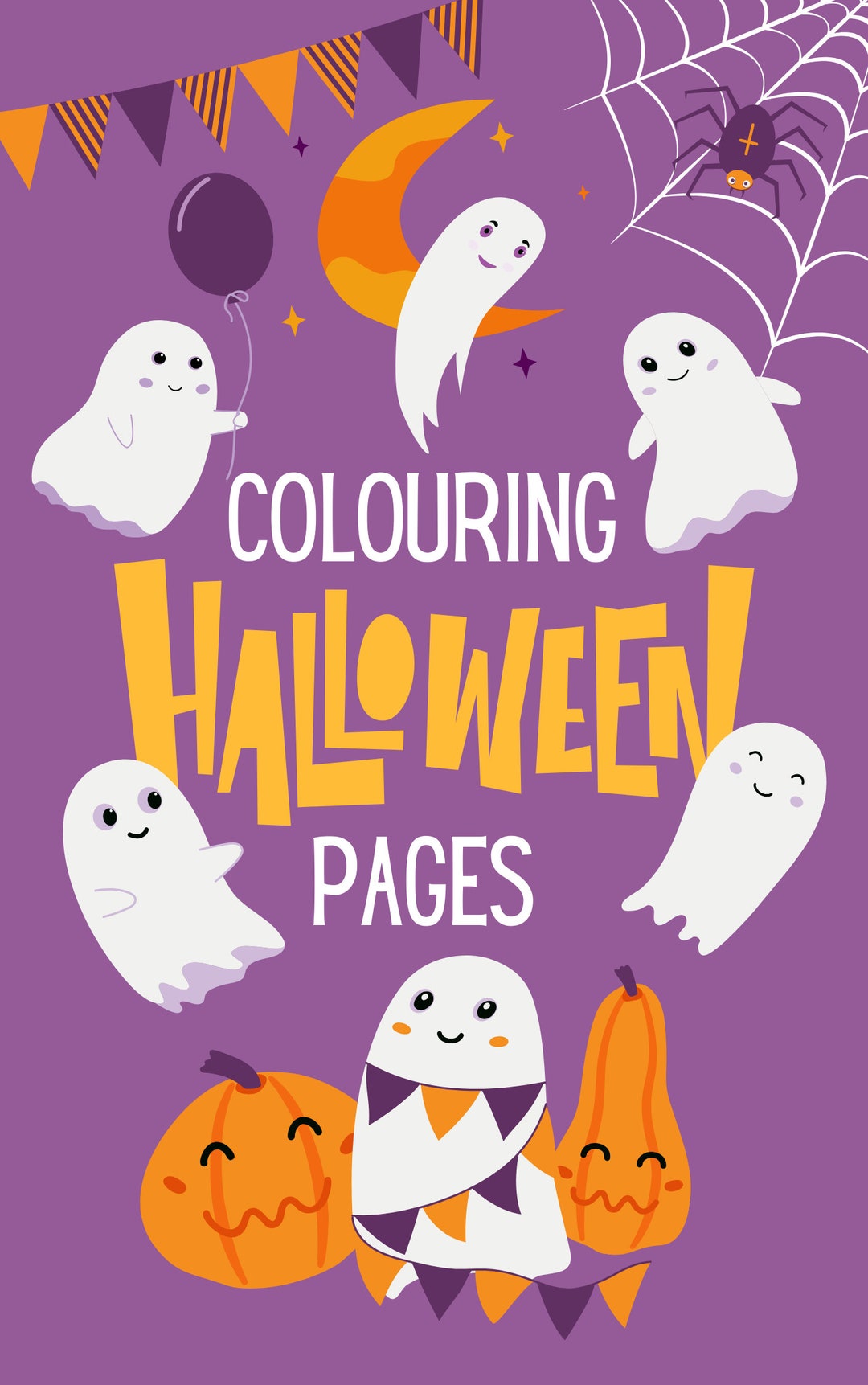 Halloween Colouring Book 10 Page Digital Download File - Etsy