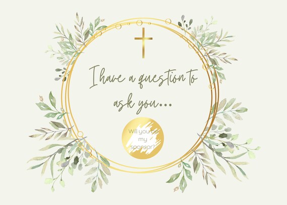 Confirmation Sponsor Proposal will You Be My Sponsor - Etsy
