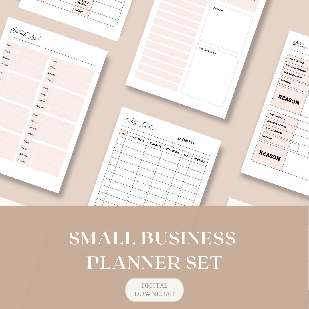 Small Business Planner Printable Sheets - Etsy